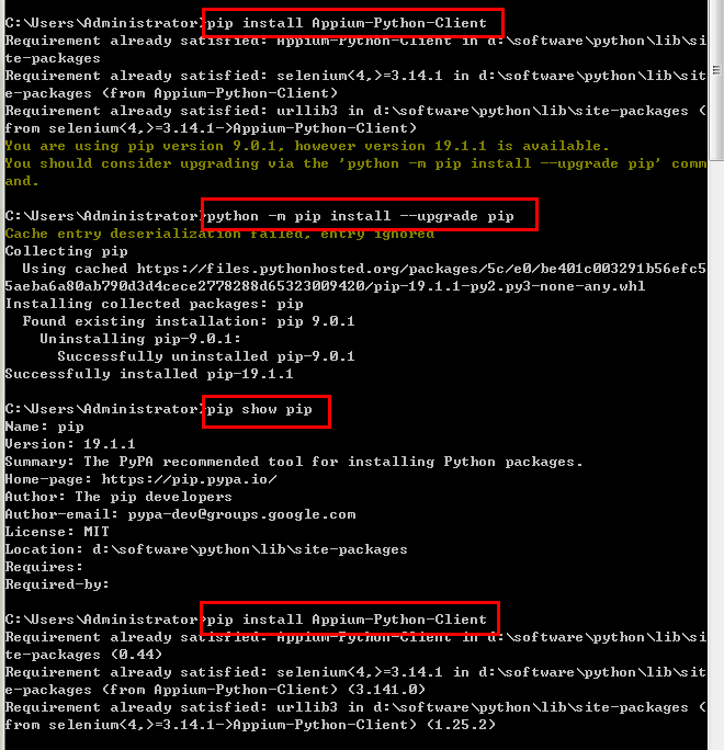 安装Appium-Python-Client过程中pip版本太低应这样解决！_pip install corenlp版本太低-CSDN博客