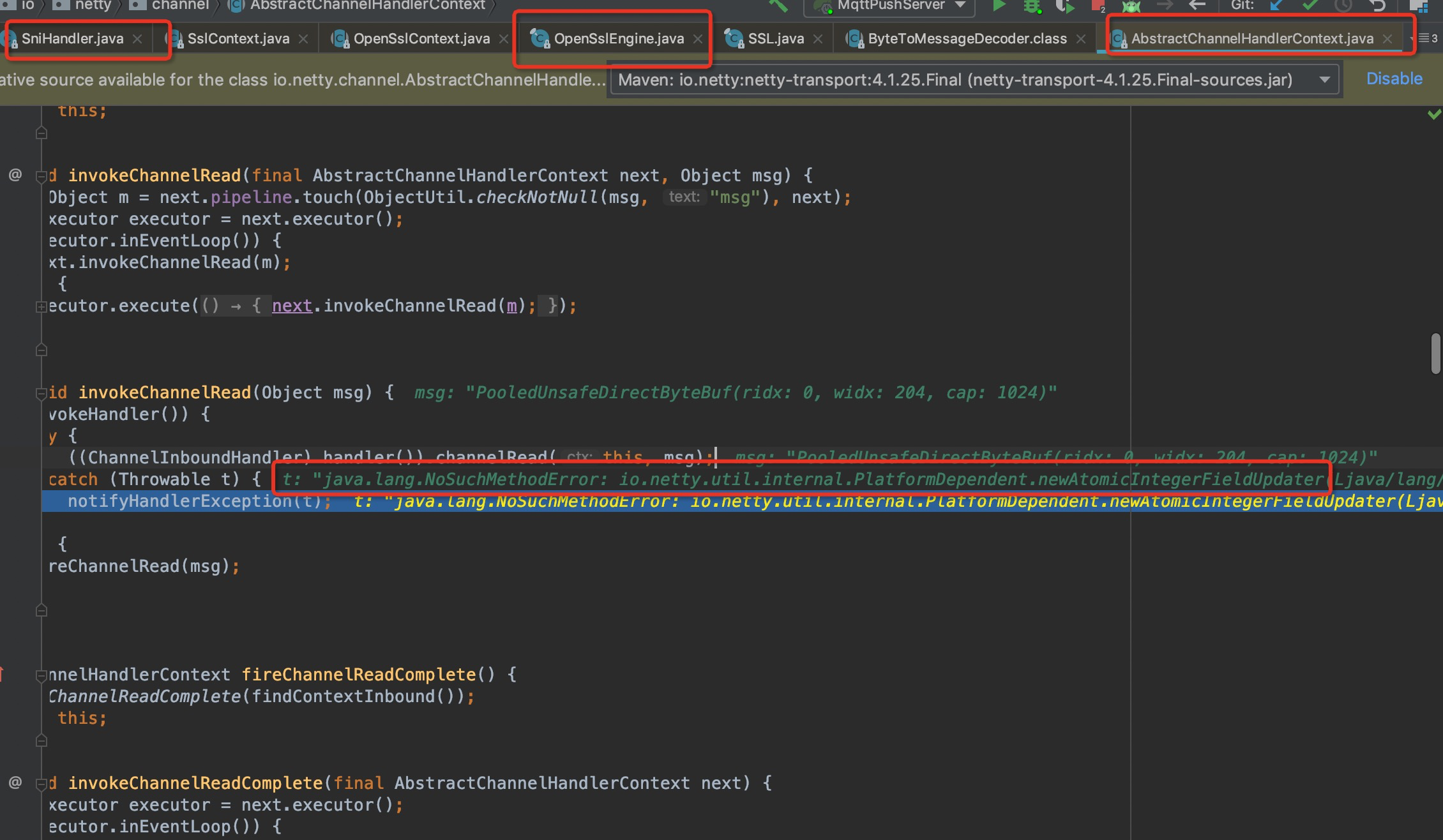 SSL方式连接Netty服务端失败：OpenSslEngine类无法加载NoSuchMethodError异常排查分析_netty ssl java.lang ...