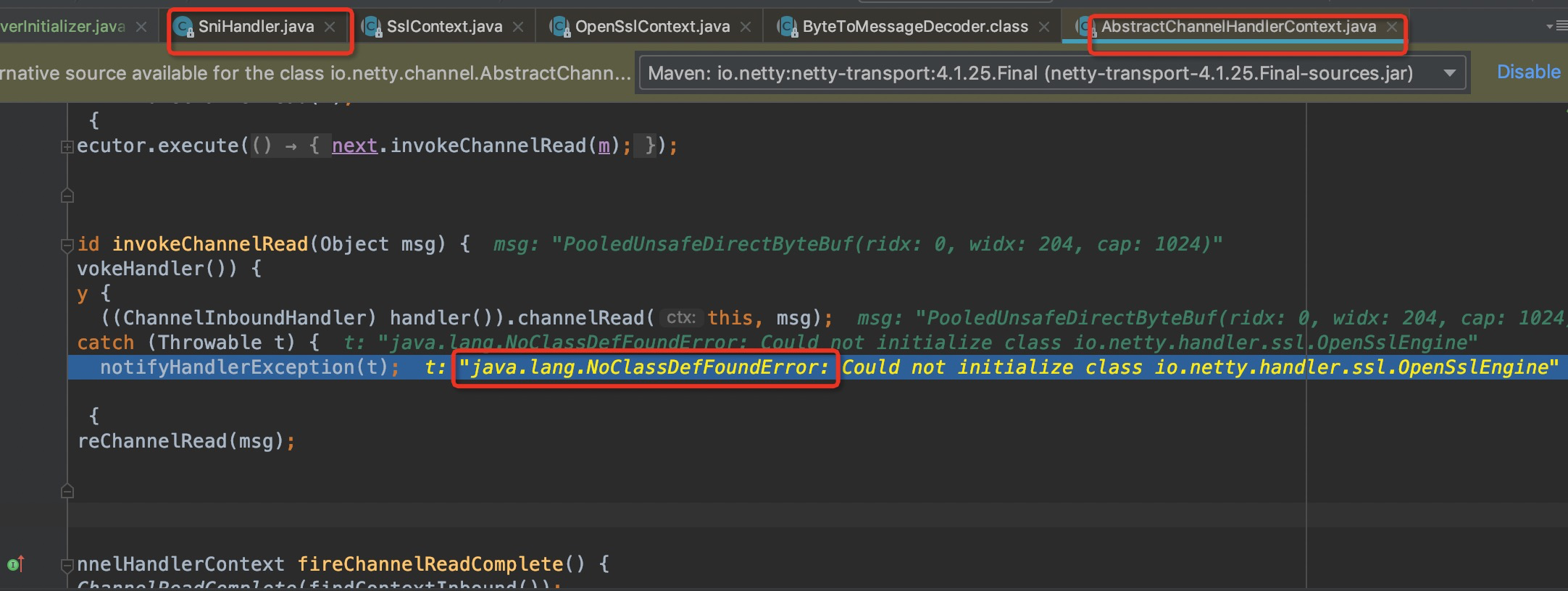SSL方式连接Netty服务端失败：OpenSslEngine类无法加载NoSuchMethodError异常排查分析_netty ssl java.lang ...