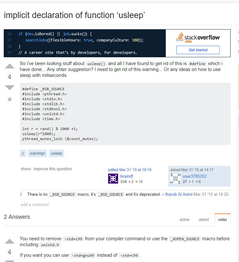 关于Lniux C 使用 usleep 隐士声明报错。_usleep(50 * 1000); 报错-CSDN博客