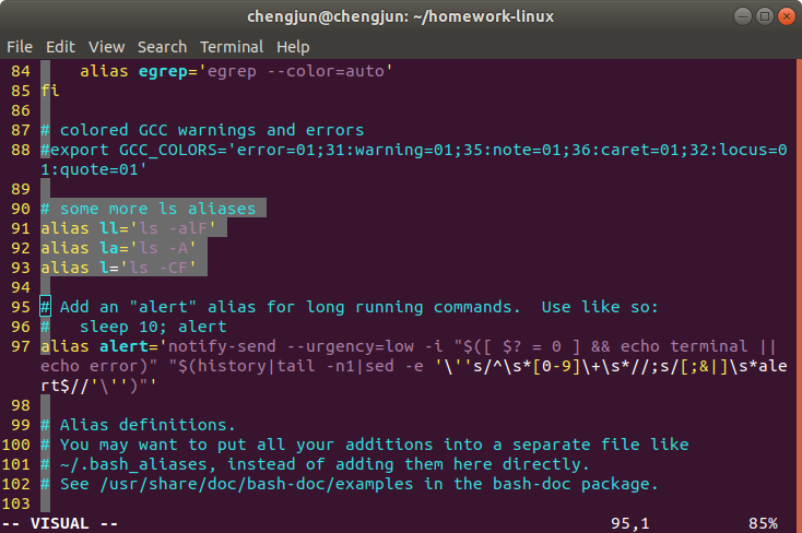 linux怎么设置ll命令默认不显示隐藏文件?_linux ll默认不显示隐藏文件-CSDN博客