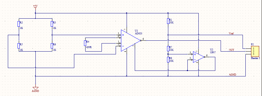 AD620单电源应变片测量电路分析_电阻应变片压力电桥测量电路设计csdn-CSDN博客