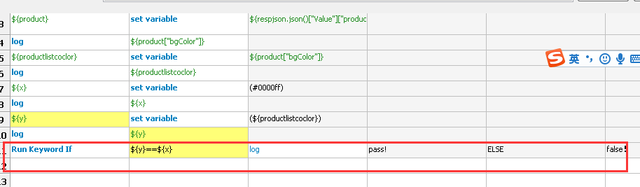 robotframework 遇到的问题 '#0000ff=='#0000ff'' failed: SyntaxError: unexpected EOF while parsing ...