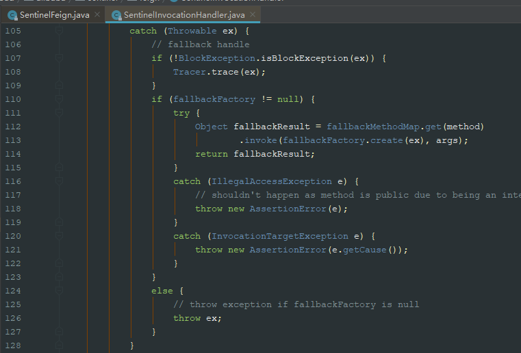 Spring Cloud 使用Sentinel代替Hystrix做为Feign的熔断器之Fallback统一处理_fallbackfactory统一处理-CSDN博客