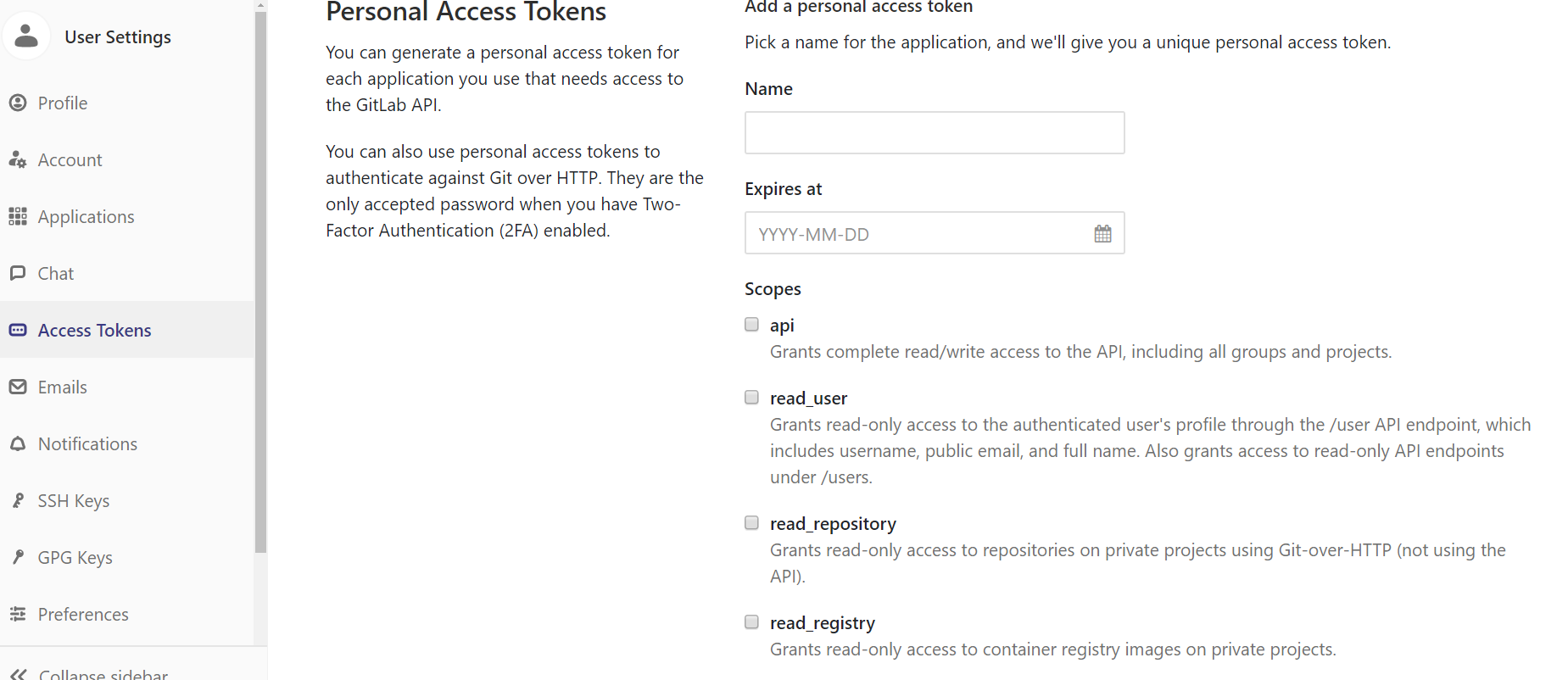 【git】remote: You must use a personal access token with ‘read_repository‘ or ‘write_repository ...