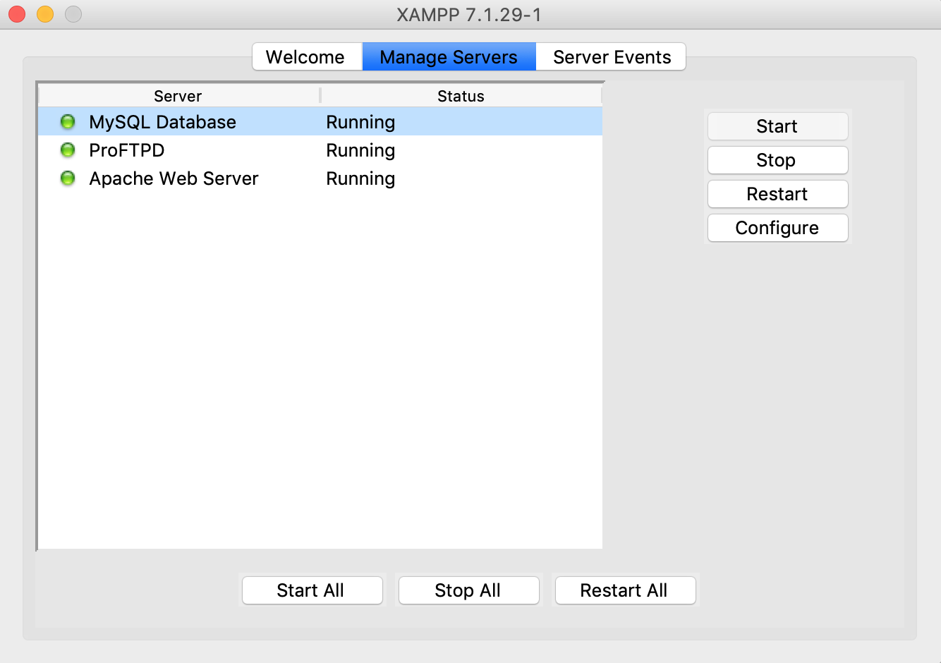 XAMPP for Mac MySQL Database stopped solution - Programmer Sought