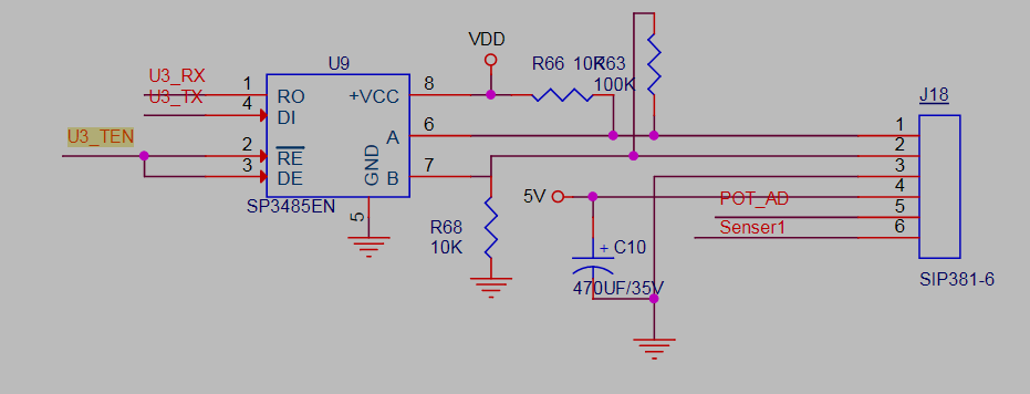 基于STM32F103单片机的RS485通信实验之硬件_rs485连接stm32f103哪三个引脚-CSDN博客