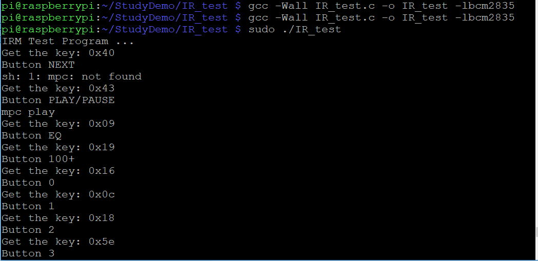 树莓派Raspberry通过BCM2835进行红外遥控IR remote control操作，控制元件_树莓派 3b bcm2835.h-CSDN博客