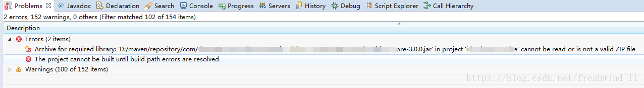 eclipse中maven项目出现红色感叹号解决方法_eclipses导入idea的maven项目的警告怎么去除-CSDN博客