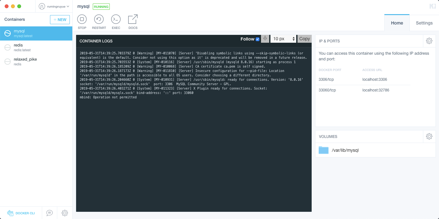 Docker 启动mysql以及问题 E Mysql Root Password My Secret Pw Database Is Uninitialized And Password