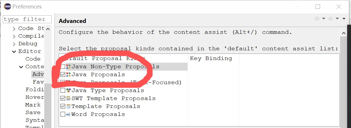 Eclipse输入没有任何提示（候补的关键词等）解决方案_eclipse没有提示词-CSDN博客