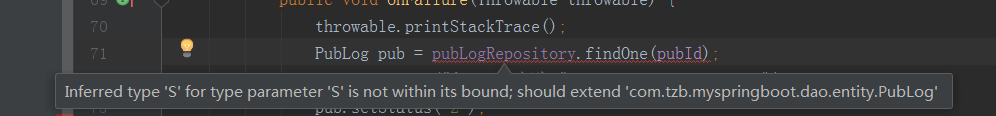 springboot：jpa：报错 Inferred type 'S' for type parameter 'S' is not within its bound; 解决办法_type ...