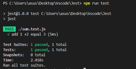 前端Jest测试工具使用_error: no test class specified-CSDN博客