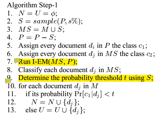 PU Learning-two stage approach(两阶段法)-S-EM_pu learning 两步法-CSDN博客