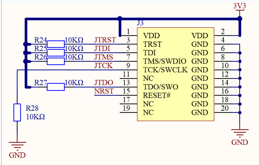 STM32F103RCT6的JTAG/SWD插座外周电路推荐_stm32f103rct6jtag连接-CSDN博客