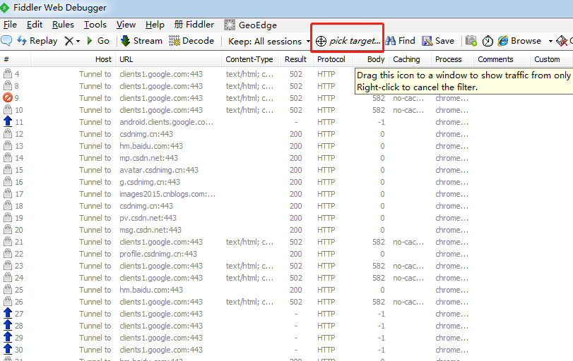 fiddler如何只抓取指定浏览器的包_filder 只查看某个网站的-CSDN博客