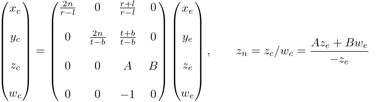OpenGL中投影矩阵(Projection Matrix)详解_projectionmatrix-CSDN博客