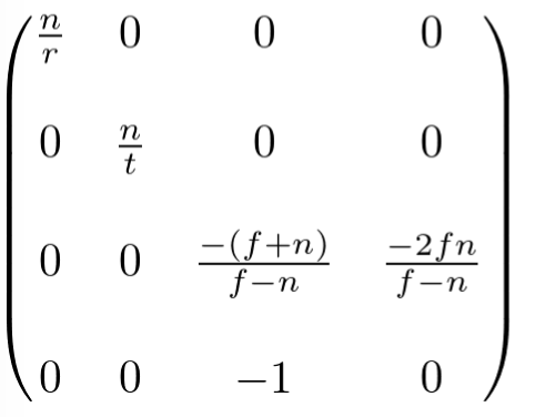 OpenGL中投影矩阵(Projection Matrix)详解_projectionmatrix-CSDN博客