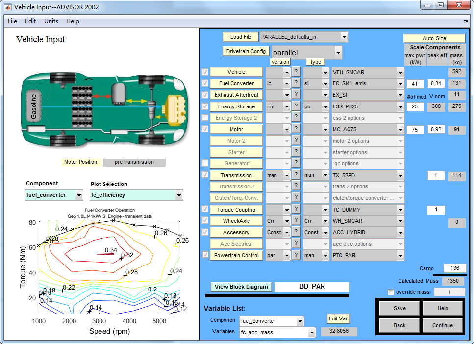 ADVISOR设置组件参数[2.0 Using ADVISOR_1][帮助文档_中文]_advisor怎么改驱动系统-CSDN博客