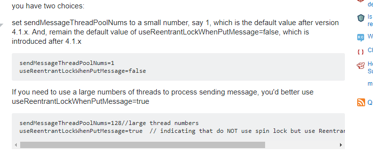 Rocketmq发送时异常system busy,start flow control for a while；broker busy start flow control for a ...