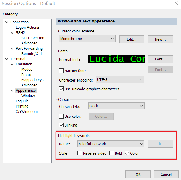 SecureCRT color scheme settings - Programmer Sought