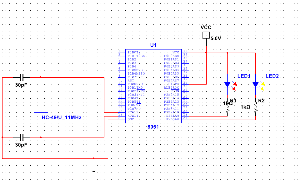 Multisim 14.0 搭建并仿真51单片机最小系统_multisim mcu-CSDN博客