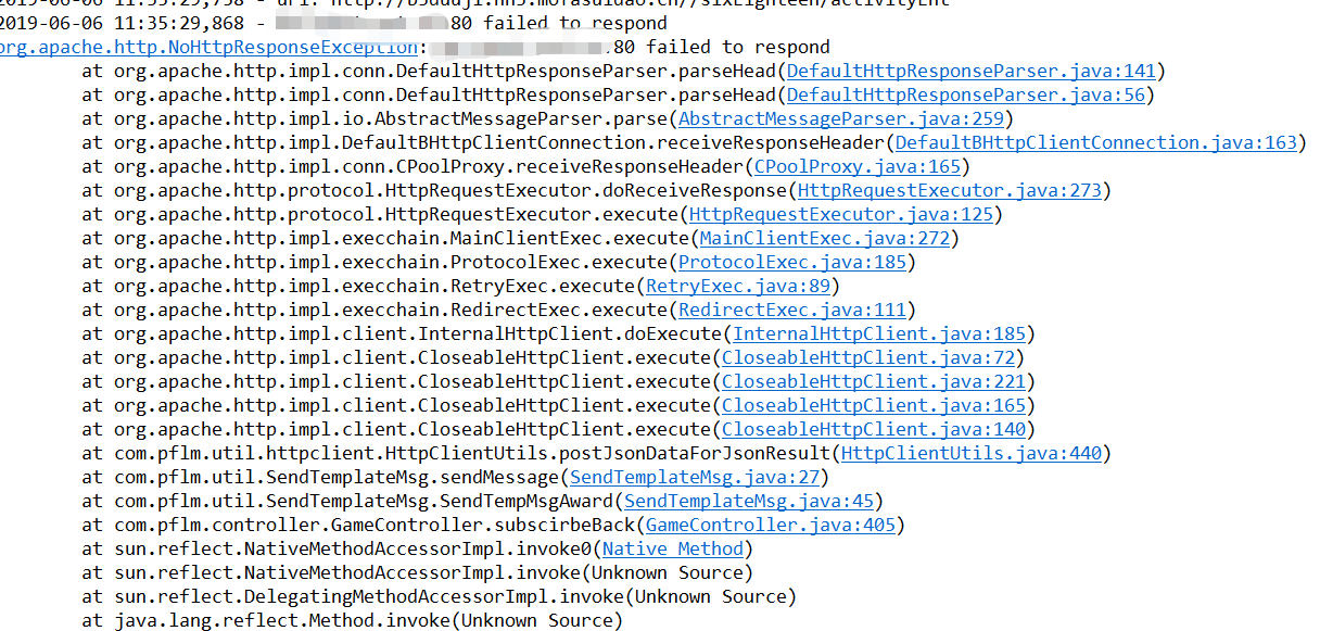 org.apache.http.NoHttpResponseException: xxx.xxx.xxx:80 failed to respond_请求failed to respond-CSDN博客