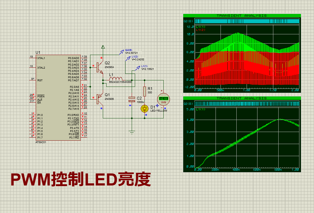 51单片机PWM控制LED的亮度仿真程序图谱 （附仿真文件+源代码）_51单片机过零斩波程序-CSDN博客