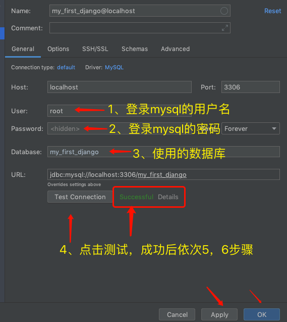 保姆级教学之pycharm和Django如何添加mysql数据库_django+mysql+pycharm如何导入数据-CSDN博客
