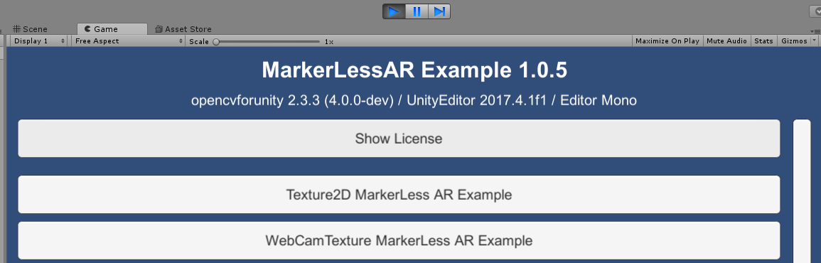 OpenCVForUnity---MarkerLess AR Example 案例运行分析 ...