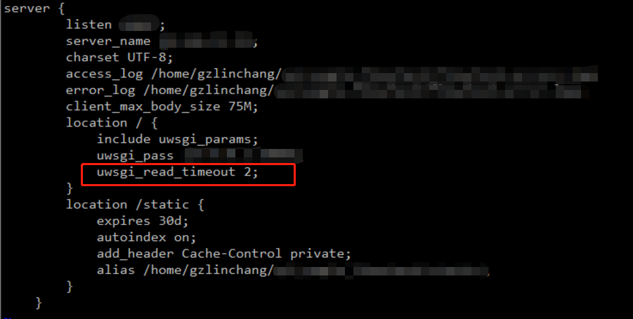 Django+uwsgi+Nginx 504 Gateway Time out_django nginx 504 gateway time-out-CSDN博客