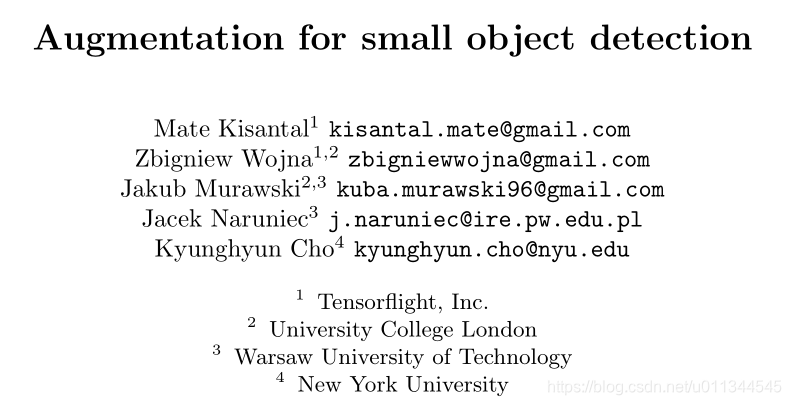 人工智能 增强小目标检测(augmentation For Small Object Detection) Csdn博客