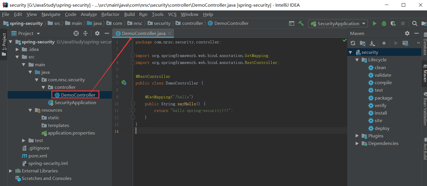 spring-security入门1---springboot项目搭建+简单修改Spring-Security的默认行为_springboot项目怎么修改springsecurity版本-CSDN博客