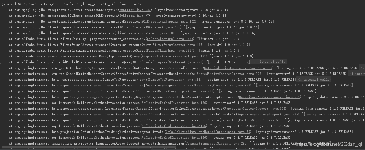 解决springboot Jpa Mysql报错table Xxxxxx Doesnt Existspringboot 多数据源table Doesnt Exist Csdn博客