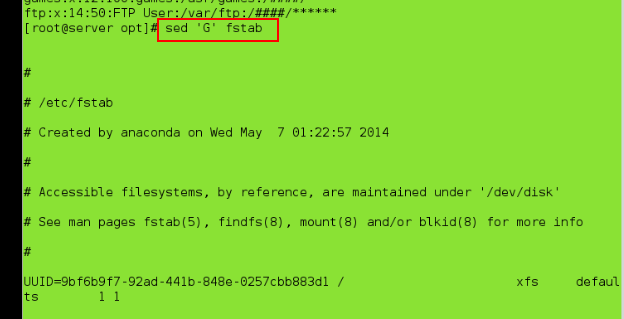 Linux三剑客 grep sed awk 详细使用方法_cat fstab-CSDN博客