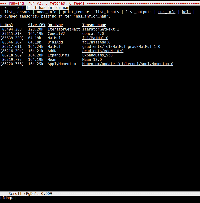Tensorflow训练时某一个batch开始loss突然变为nan（tfdbg使用案例）_chutongz的博客-CSDN博客_loss一开始就为nan