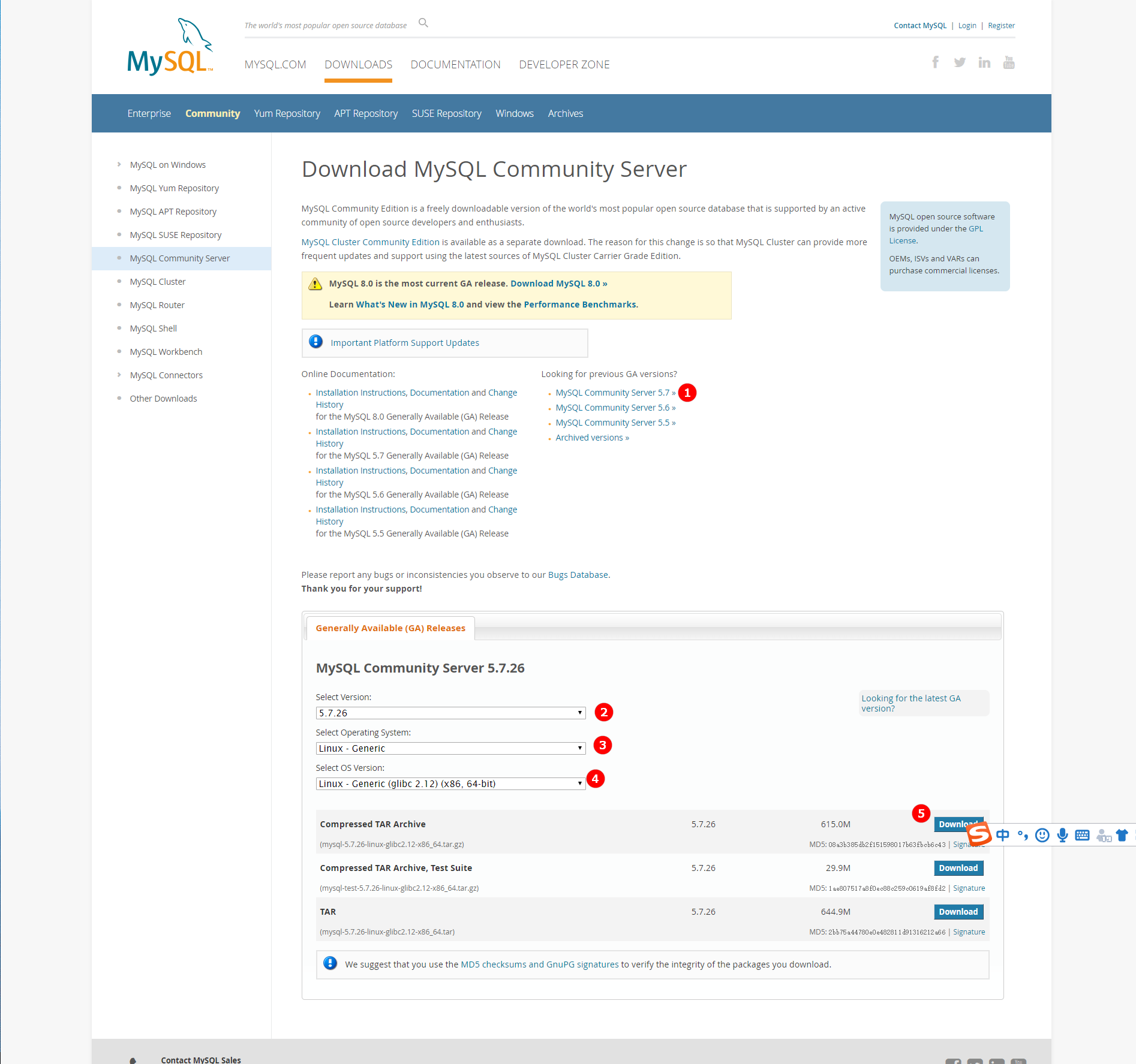 Linux下安装mysql-5.7版本 [mysql-5.7.26-linux-glibc2.12-x86_64.tar.gz]-CSDN博客
