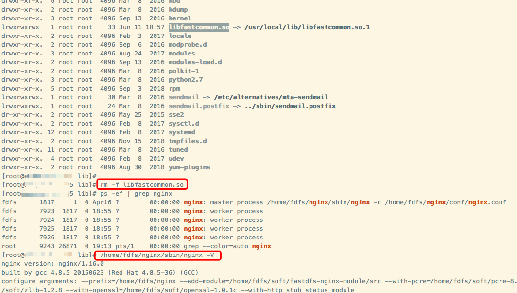 nginx报错 symbol lookup error: /home/fdfs/nginx/sbin/nginx: undefined symbol: g_if_alias_prefix ...