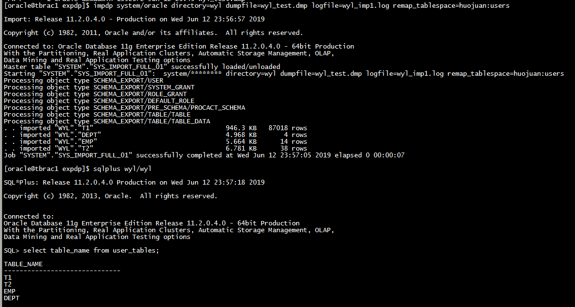oracle expdp/impdp一些小细节_impdp ora-01918 ramap不生效-CSDN博客