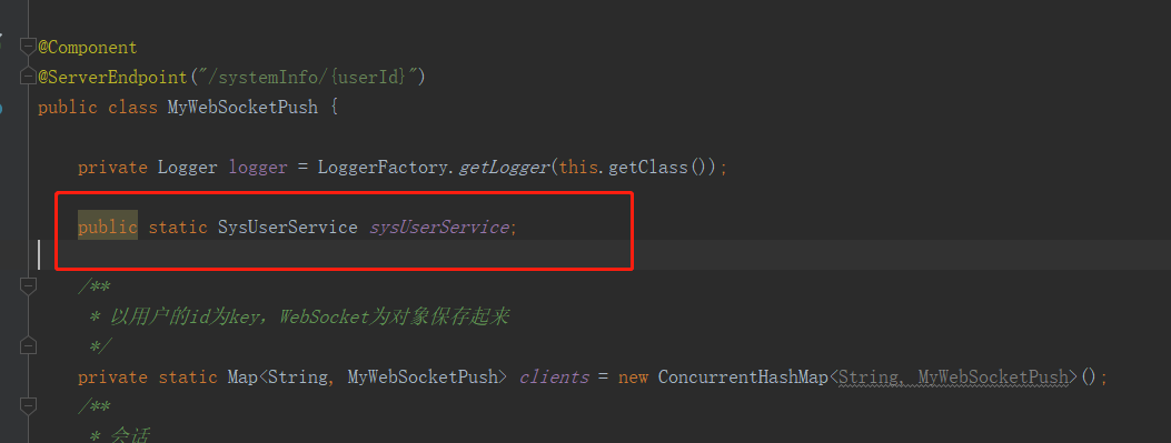 Websocket中利用service层交互数据库 Websocketserver 访问数据库 Csdn博客