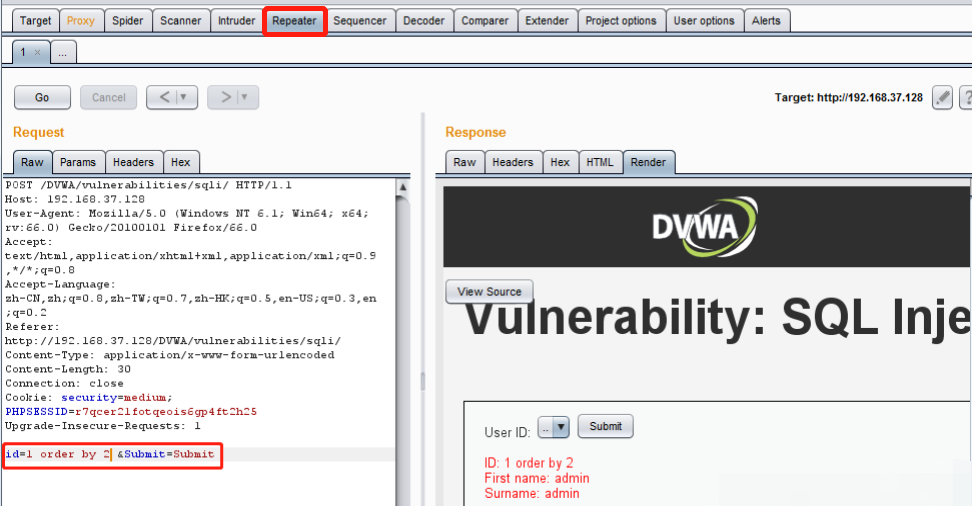 Kali渗透测试之DVWA系列7——SQL Injection（SQL注入）_在kali中dvwa的安全级别设置为low,然后完成“sql injection”中的注入-CSDN博客