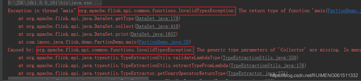 使用java的lambda编程flink报错,caused By Org Mon Functions