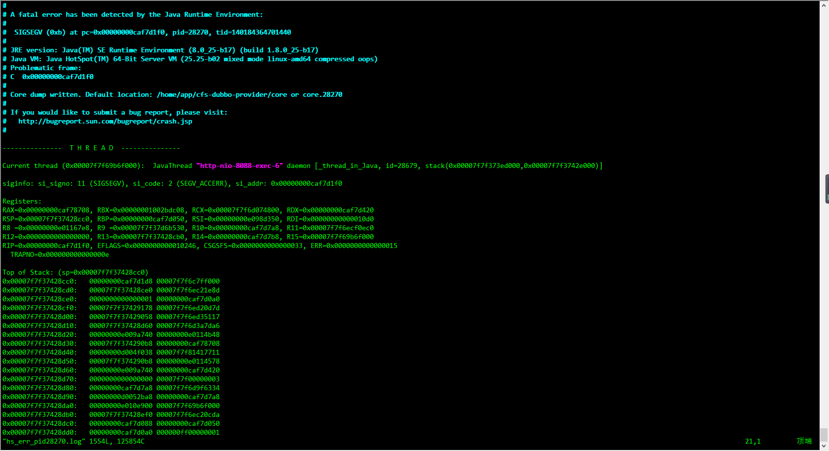 SIGSEGV (0xb) at pc=0x0000000400000000, pid=14750, tid=140204925077248 问题排查-CSDN博客