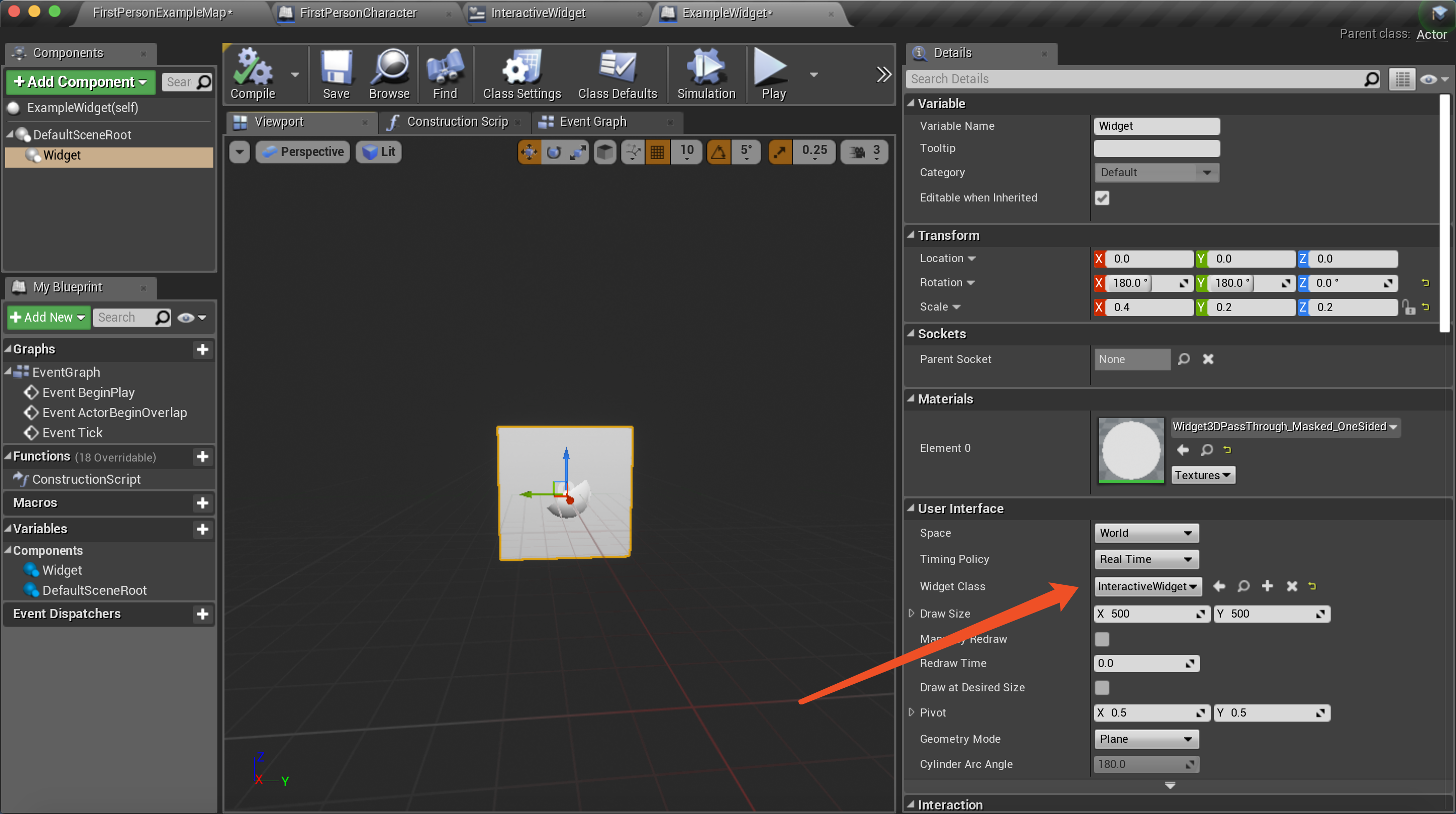 UE4 蓝图学习 创建3D小部件交互_ue press pointer key-CSDN博客