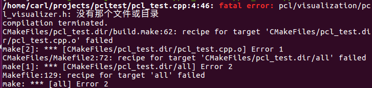 [Ubuntu + PCL]fatal error: pcl/visualization/pcl_visualizer.h: 没有那个文件或目录_ubuntu vscode pcl没有那个文件 ...