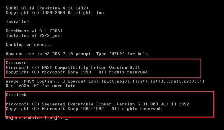 王爽masm汇编语言环境搭建，ms-dos 虚拟机环境_vmware ms-dos 8086-CSDN博客