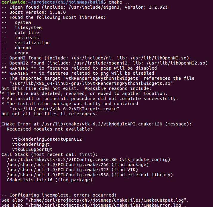 [Ubuntu + PCL]fatal error: pcl/visualization/pcl_visualizer.h: 没有那个文件或目录_ubuntu vscode pcl没有那个文件 ...