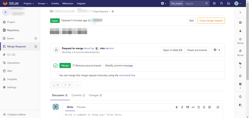 GitLab——接受合并请求_gitlab怎么同意合并请求-CSDN博客