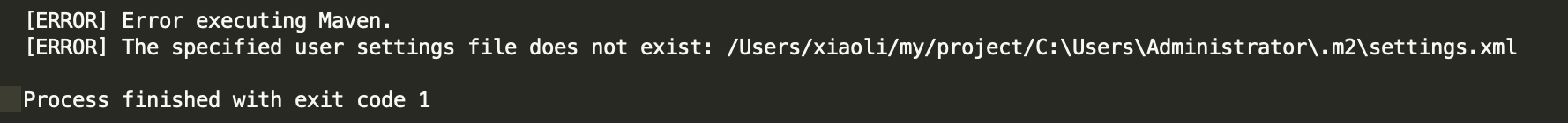 maven报错：The specified user settings file does not exist:-CSDN博客