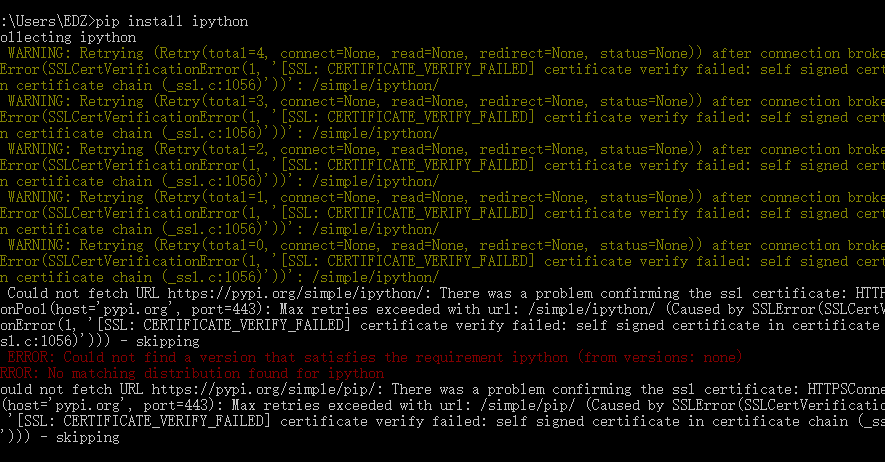 Python pip 无法安装模块提示Could not find a version that satisfies the requirement-CSDN博客